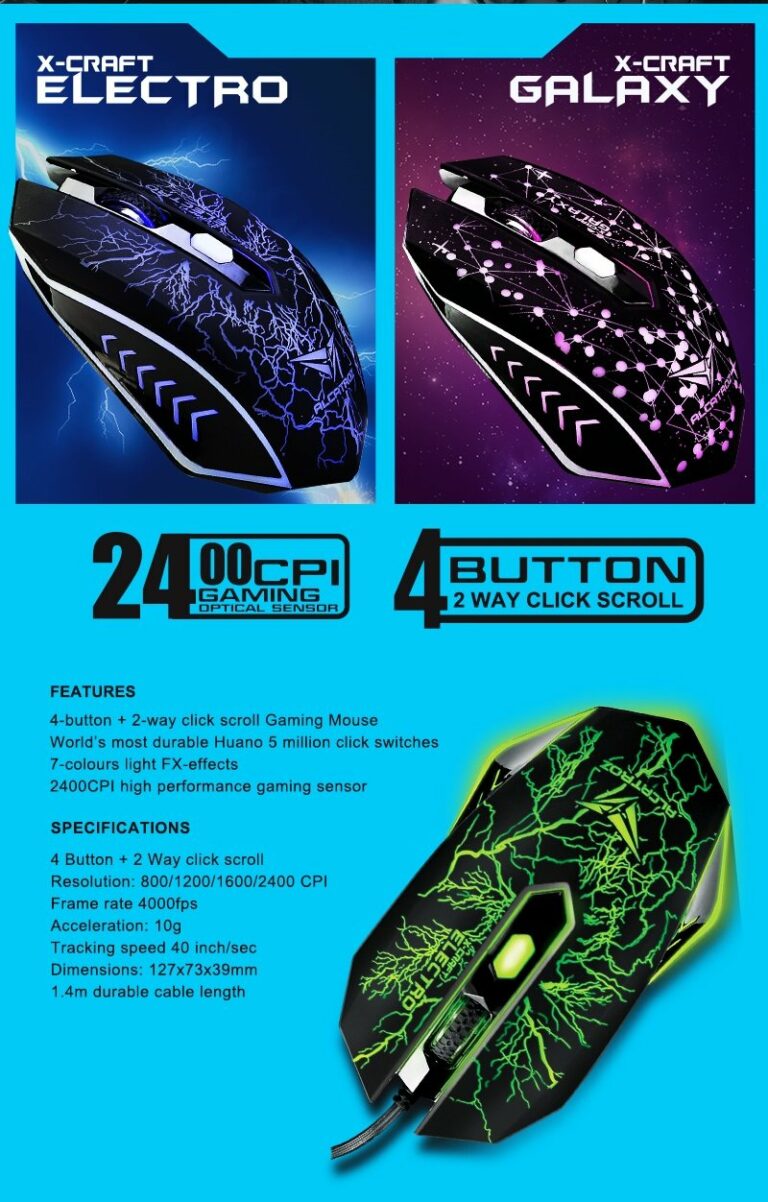 Alcatroz X-Craft Classic Electro Gaming Mouse - OfficeWorks