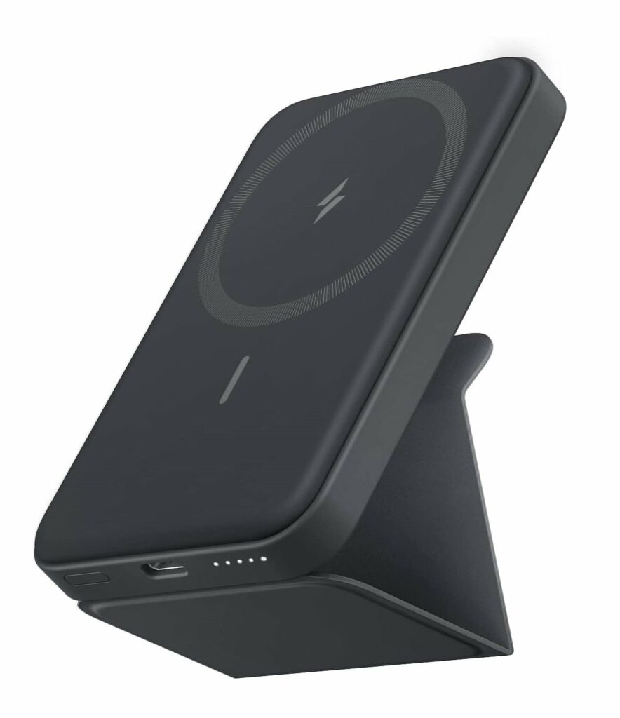 Anker PowerCore Mag-Go 5K Magnetic Powerbank with Stand - OfficeWorks
